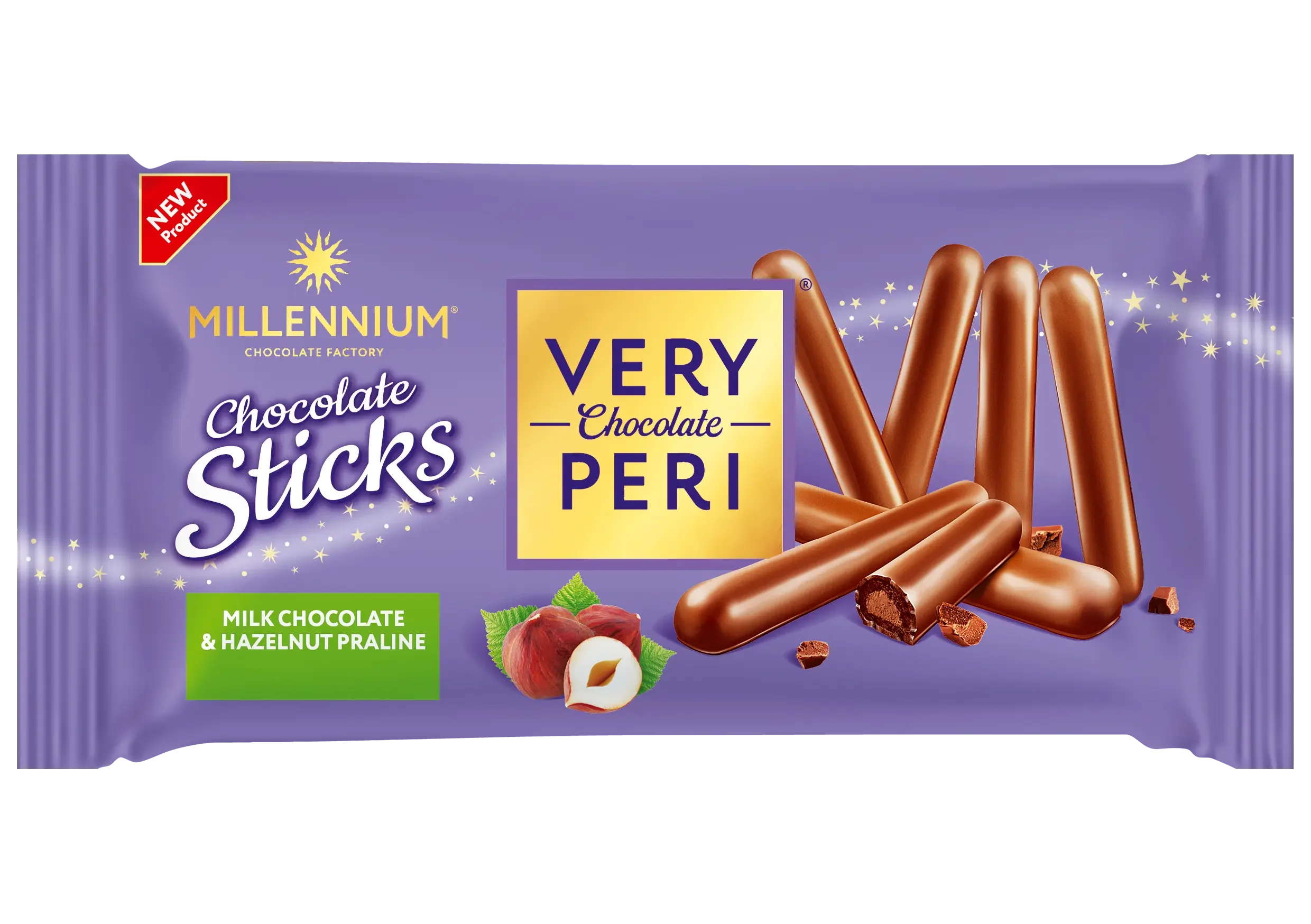 Вафельні злакові трубочки з какао «Millennium Very Peri» — з начинкою ...